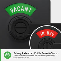 Square Privacy Indicator Door Lock Solstice Lever in Matte Black – VIZILOK