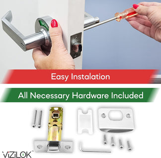 ADA Privacy Indicator Lock and Lever in 26D Satin Chrome | VIZILOK®
