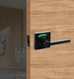 Square Privacy Indicator Door Lock Solstice Lever in Matte Black – VIZILOK