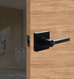 Square Privacy Indicator Door Lock Solstice Lever in Matte Black – VIZILOK