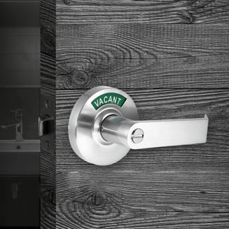 ADA Privacy Indicator Lock and Lever in 26D Satin Chrome | VIZILOK™