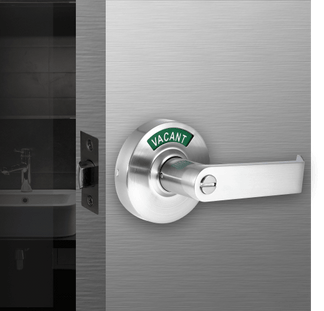 ADA Privacy Indicator Lock and Lever in 26D Satin Chrome | VIZILOK®